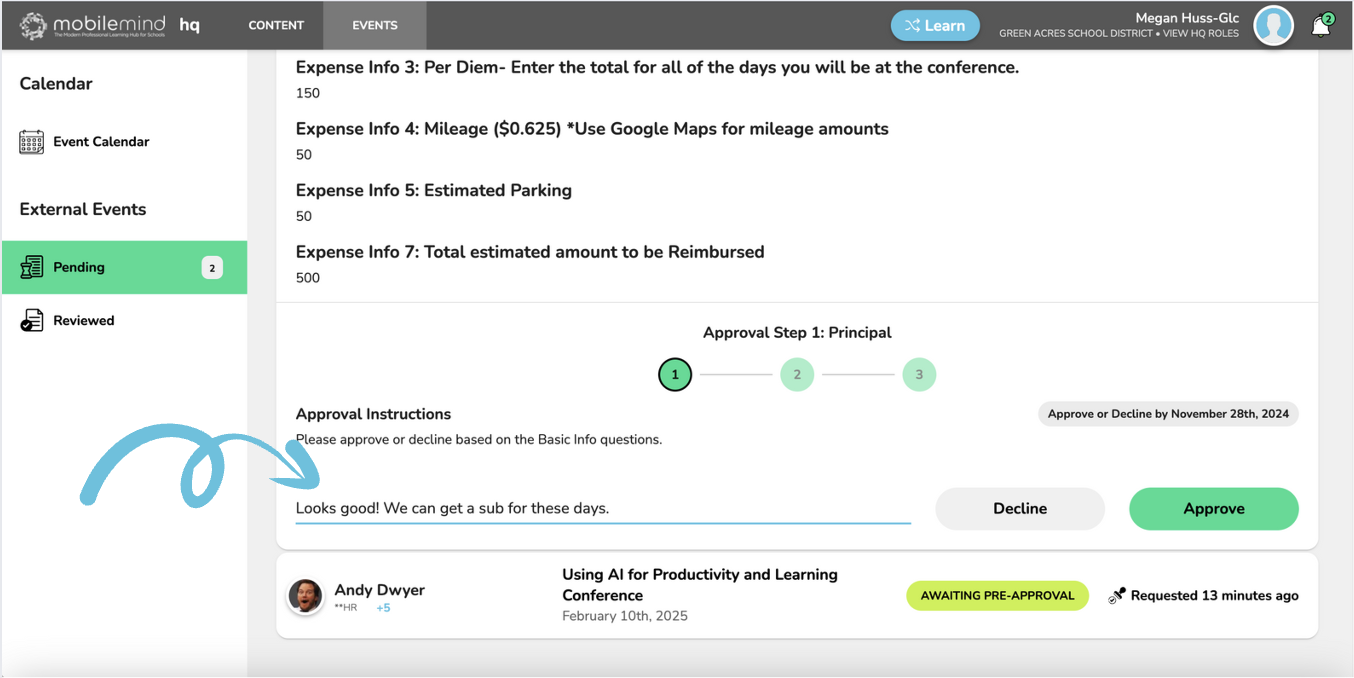How do you go through the pre-approval process as an approver?