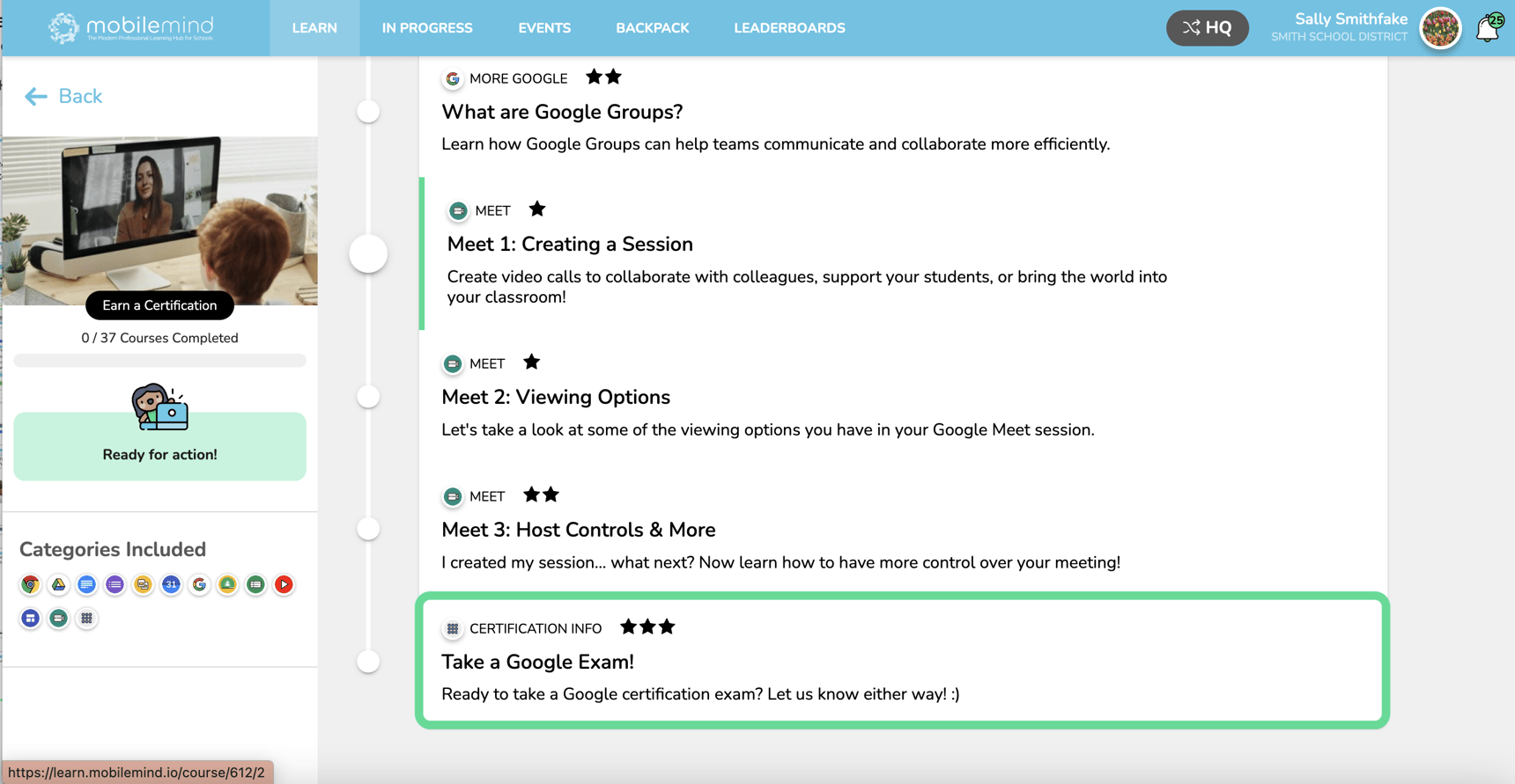 How do you register to take a Google Exam?