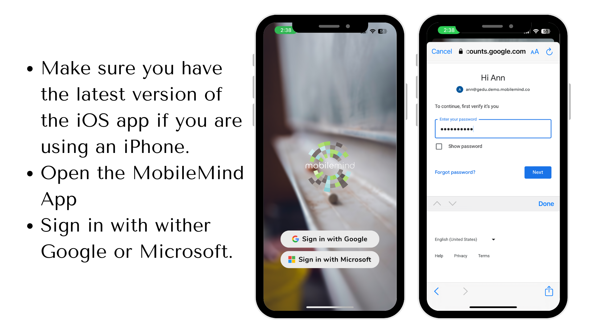 What are the basics of the MobileMind mobile App?