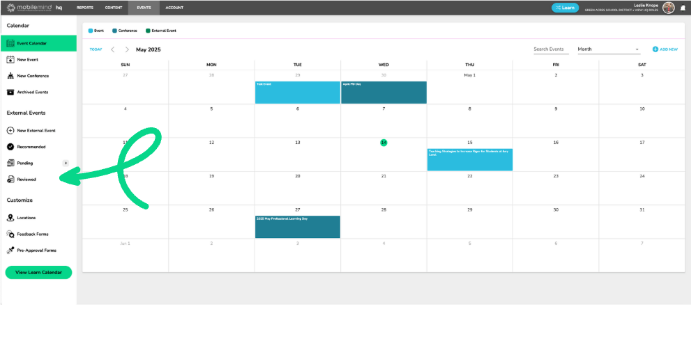 How can I export our external PD requests to a csv?